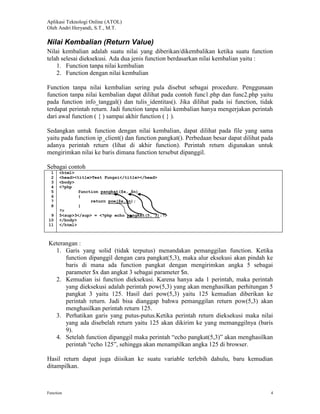 Function pada PHP | PDF