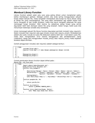 Function pada PHP | PDF