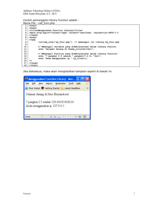 Function pada PHP | PDF