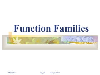 Function Families | PPT | Physics | Science