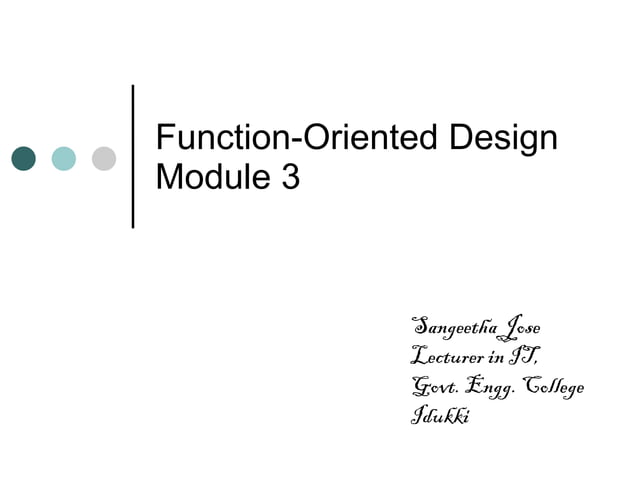 Function oriented design | PPT | Web Development | Internet