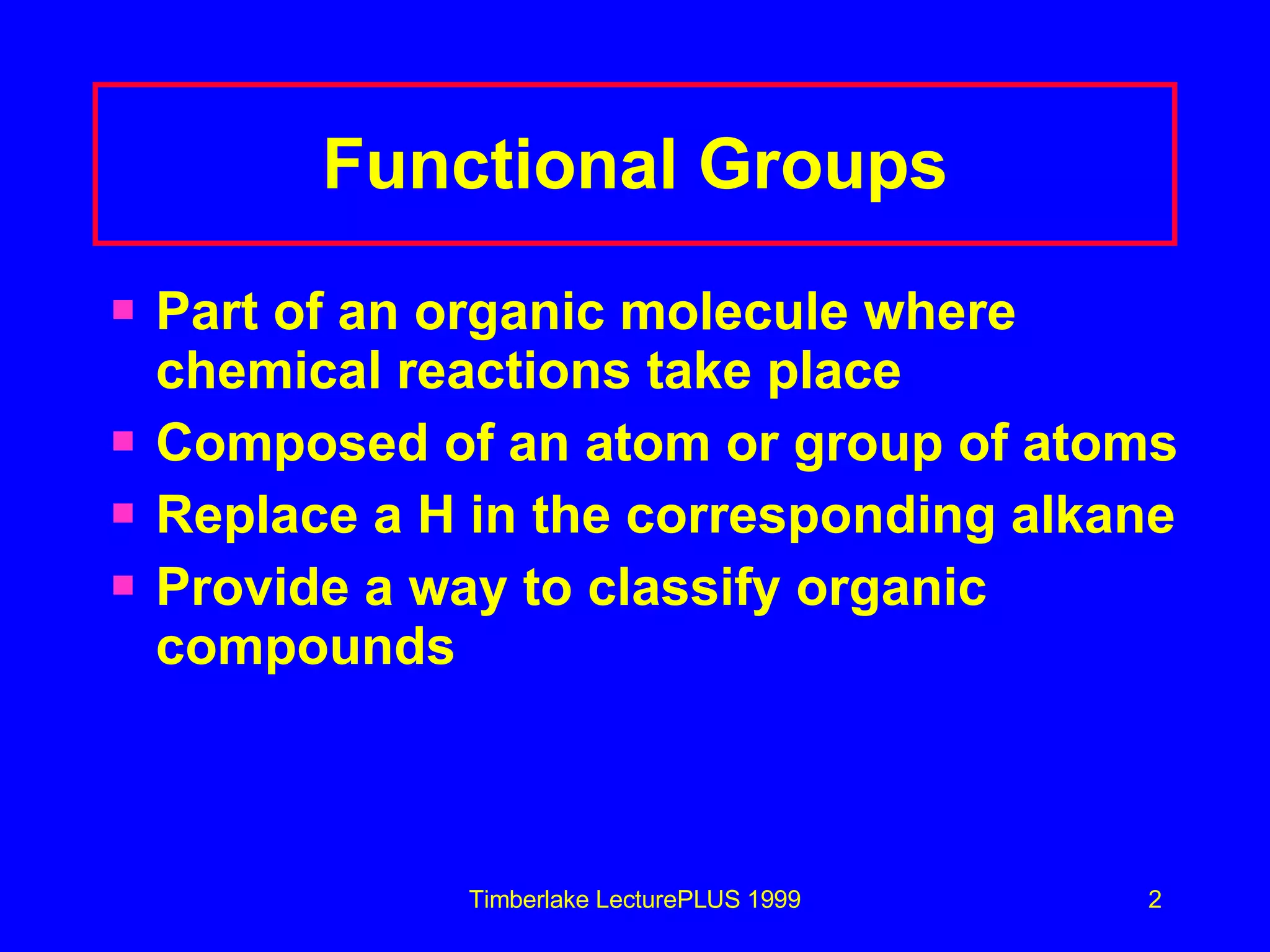 Functional Groups & Alkenes | PPT
