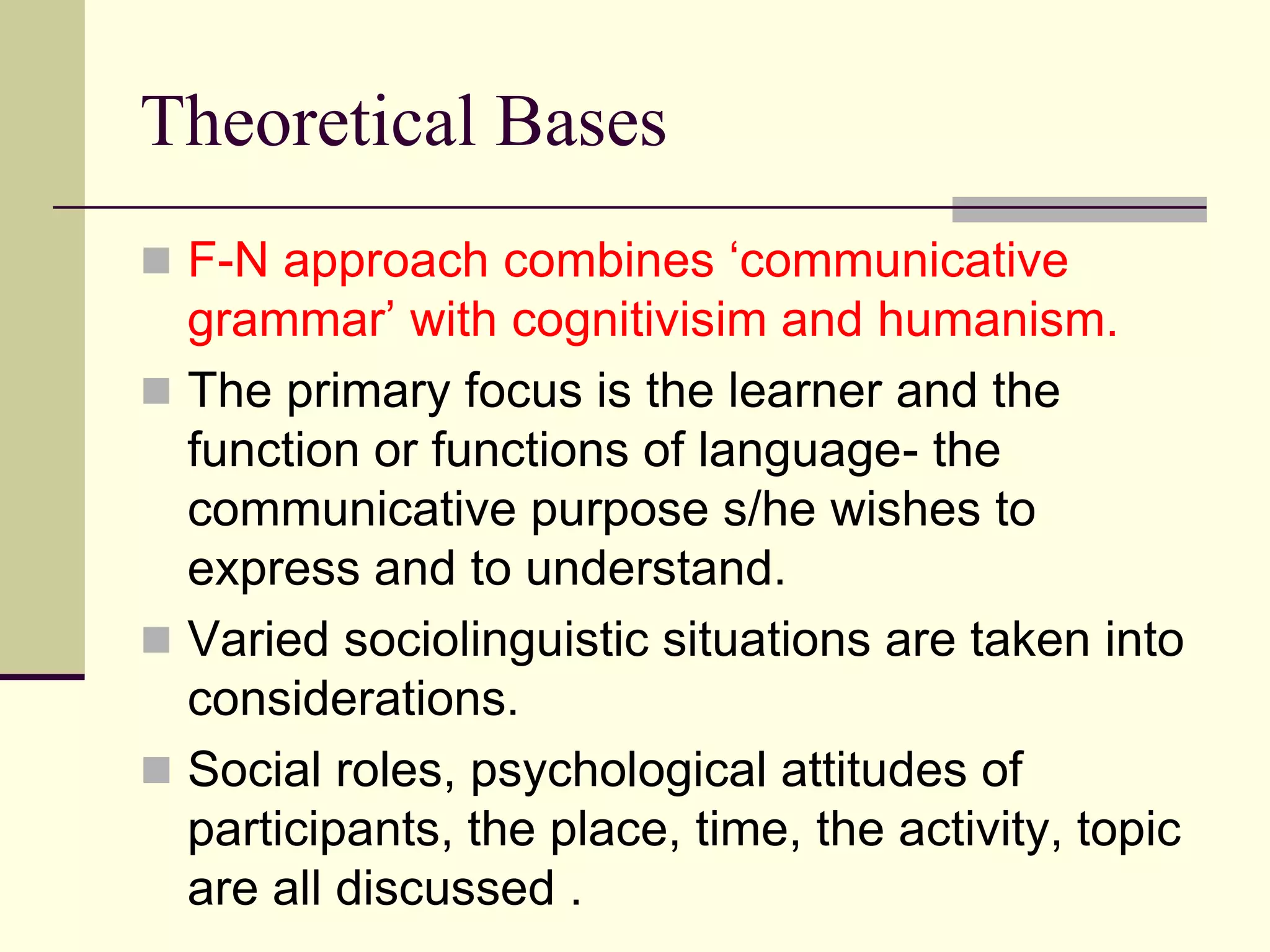 Functional - Notional Approach | PPTX
