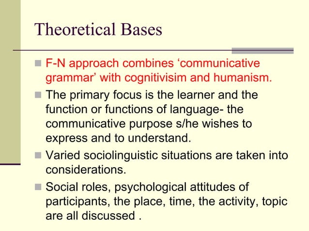 Functional - Notional Approach | PPTX | Education