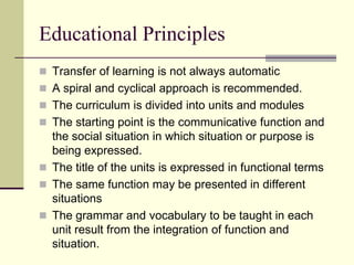 Functional - Notional Approach | PPTX | Education