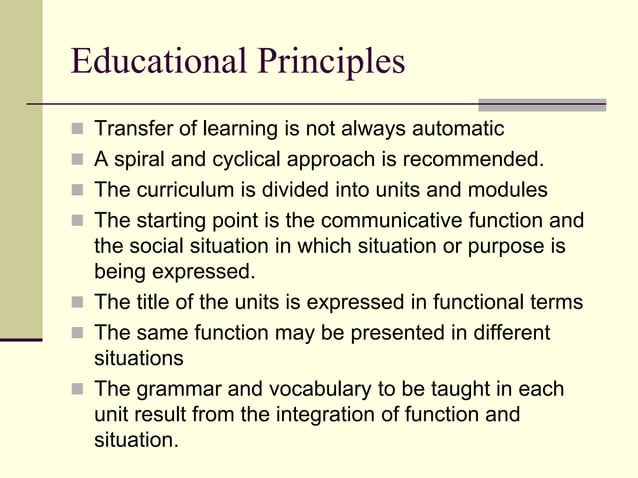 Functional - Notional Approach | PPTX | Education