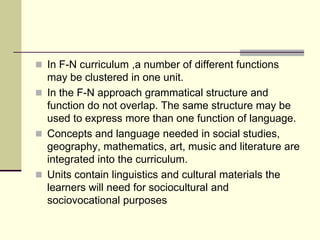 Functional - Notional Approach | PPTX | Education