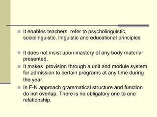 Functional - Notional Approach | PPTX | Education