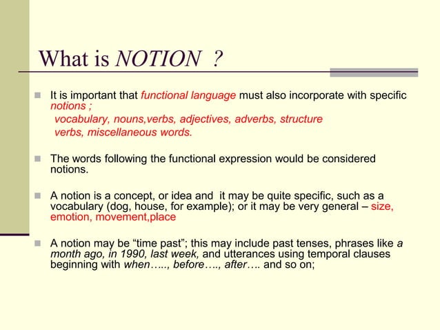 Functional - Notional Approach | PPTX | Education