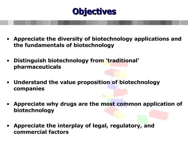 Functional Overview of the Biotechnology Industry | PPT