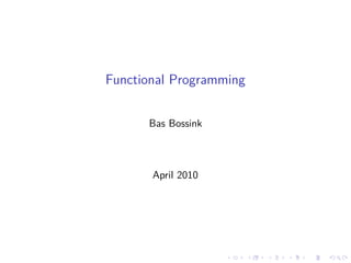 Functional programming | PPT