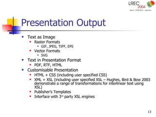 Functional Requirements for an Interlinear Text Editor | PPT