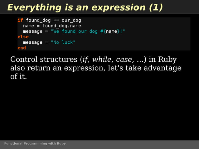 Functional Programming with Ruby | PPT