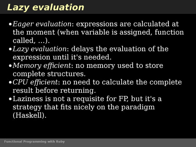 Functional Programming with Ruby | PPT