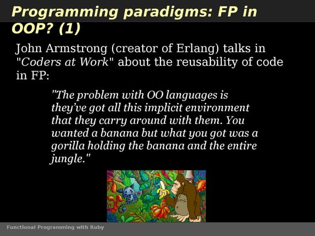 Functional Programming with Ruby | PPT