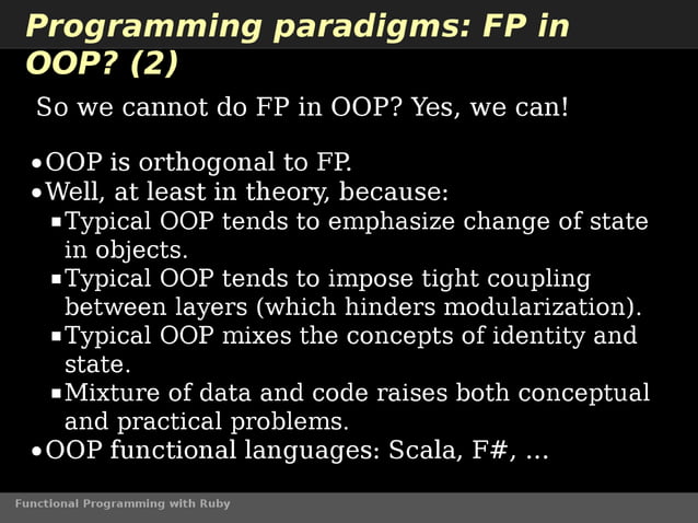 Functional Programming with Ruby | PPT