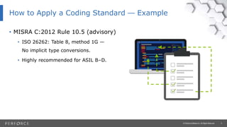Designing For Functional Safety? How to Apply a Coding Standard | PPTX