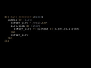 Functional techniques in Ruby | PPT