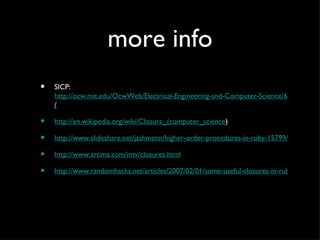 Functional techniques in Ruby | PPT