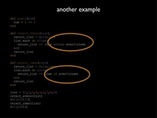 Functional techniques in Ruby | PPT
