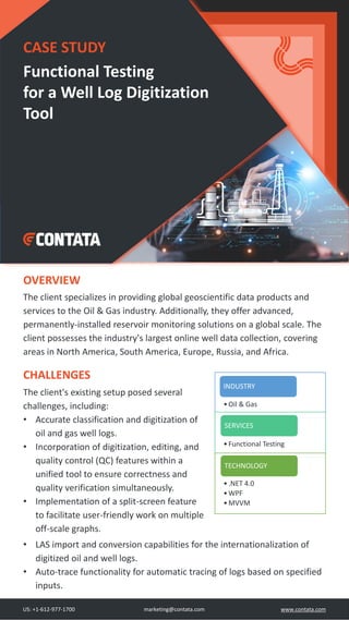 Functional Testing for a Well Log Digitization Tool | PDF