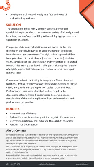 Functional Testing for a Well Log Digitization Tool | PDF