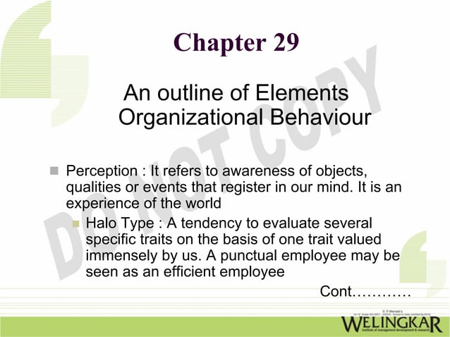 Elements of Organizational Behaviour | PDF