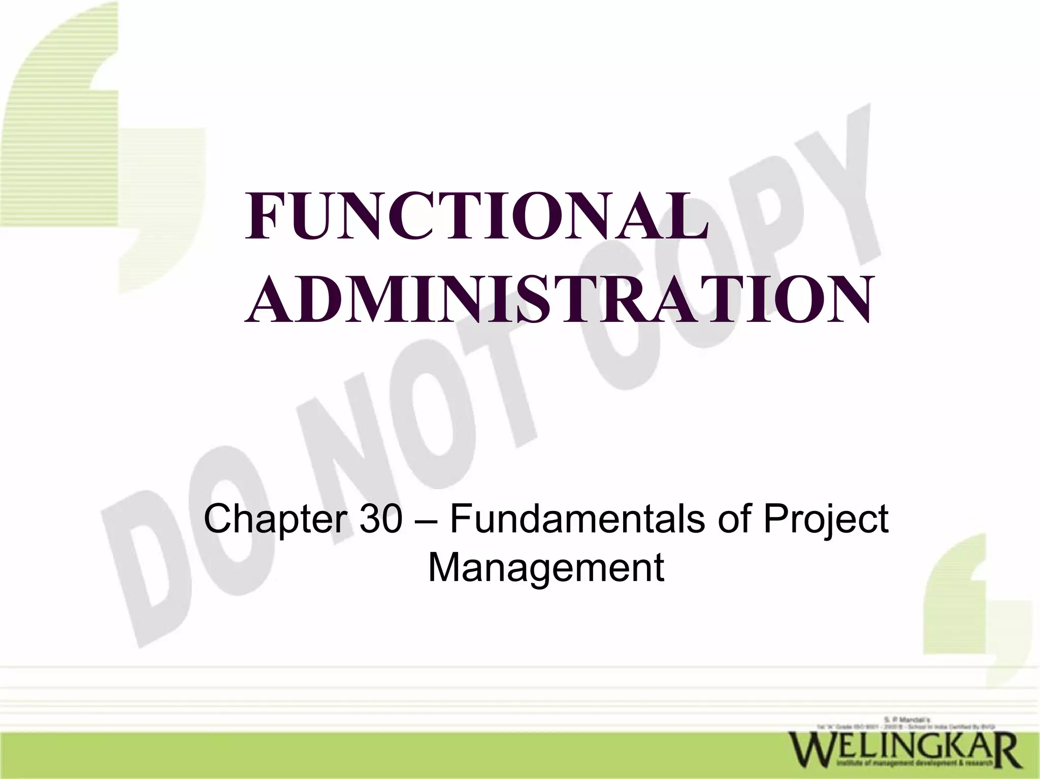Fundamental of Project Management | PPT