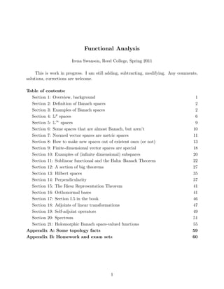 Functionalanalysis ejemplos infinitos | PDF