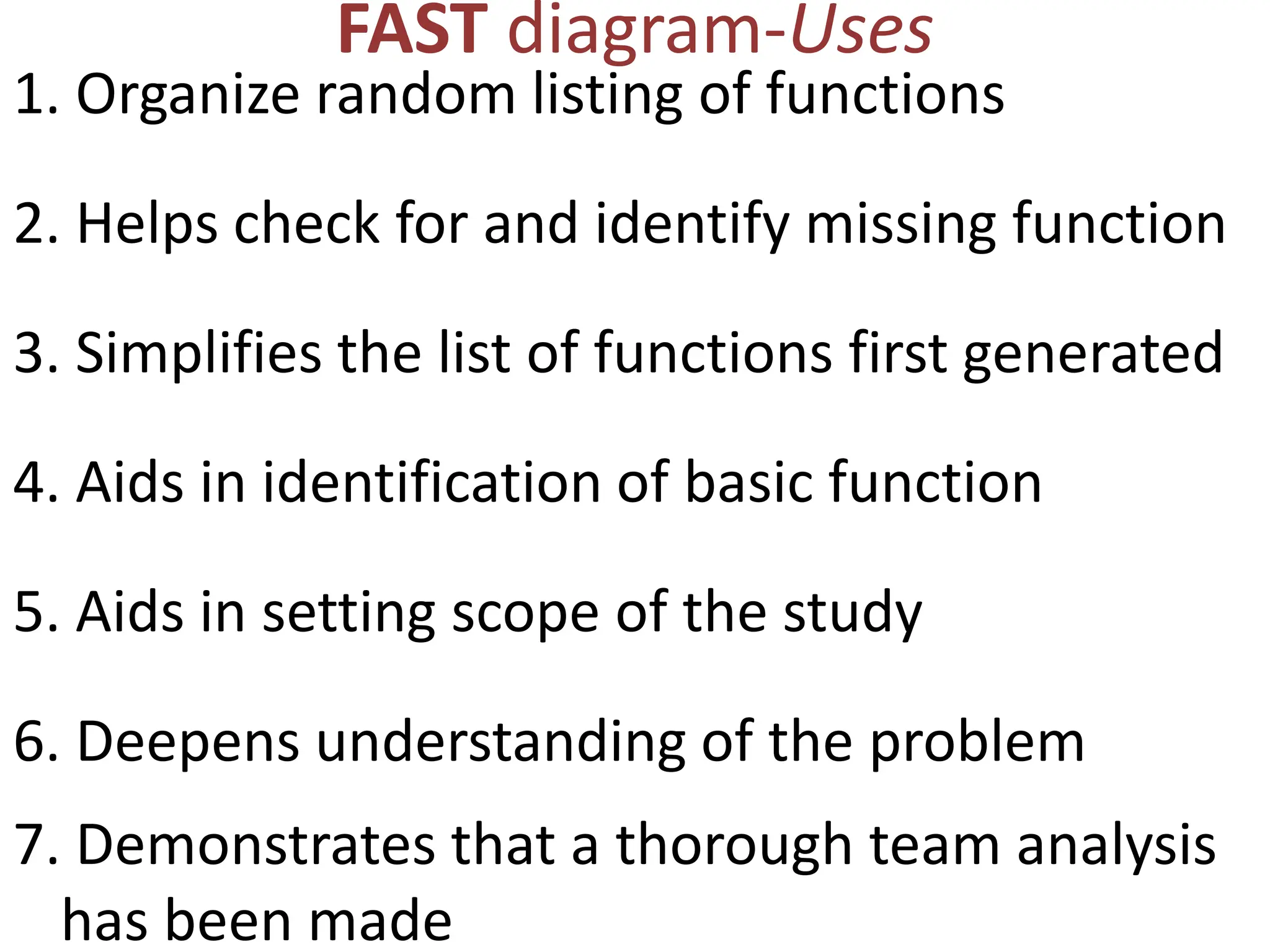 Functional Analysis System Technique (FAST).pptx | Programming Languages | Computing