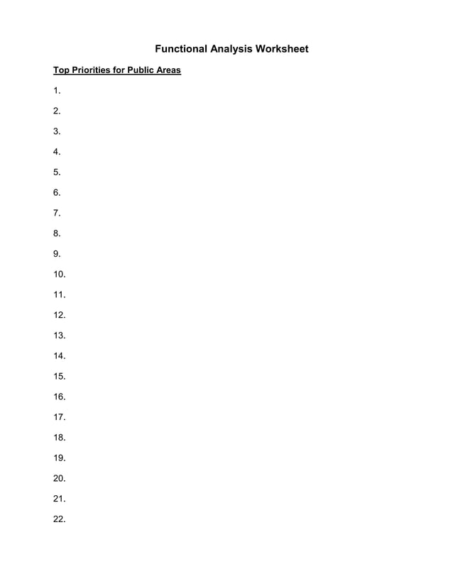 Functional analysis worksheet - Your New California Garden | PDF