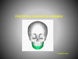 Functional anatomy of mandible | PPT
