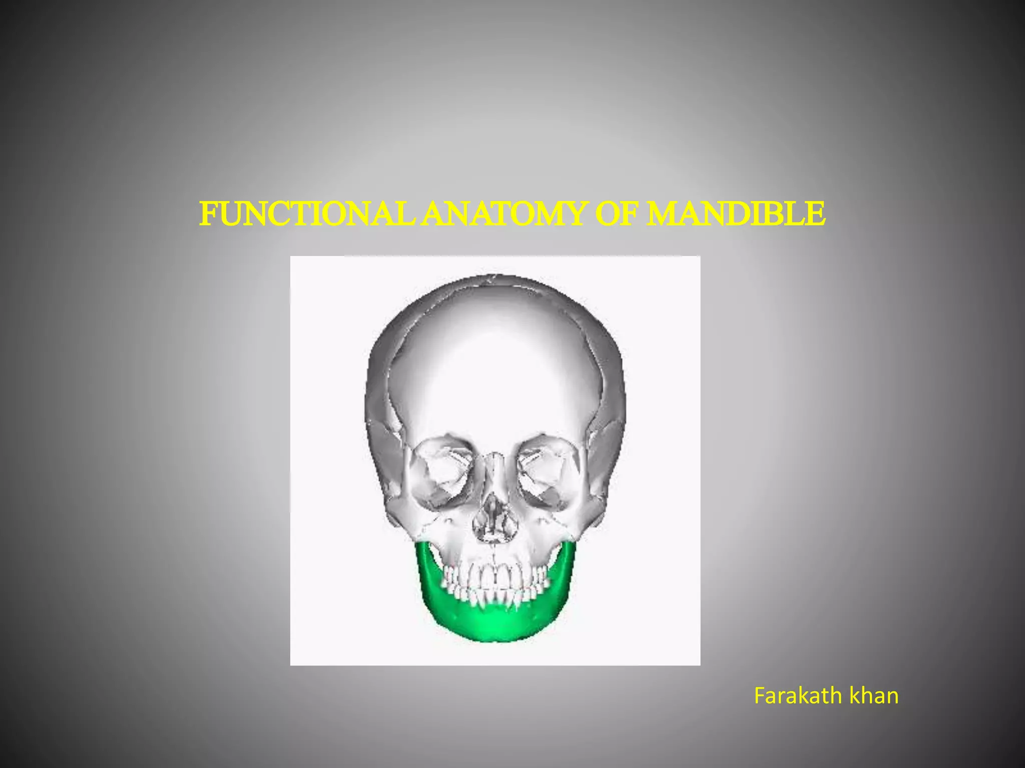 Functional anatomy of mandible | PPTX
