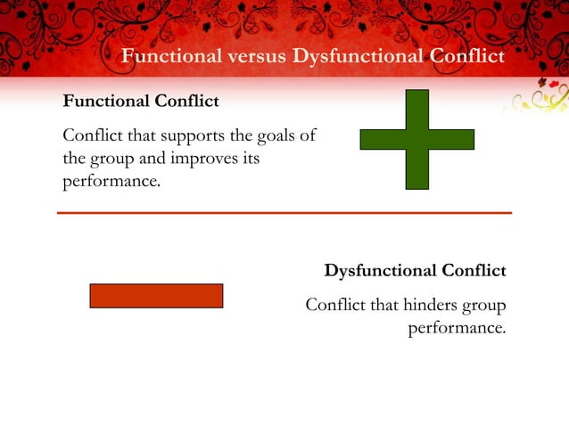 Functional and dysfunctional conflicts | PPTX