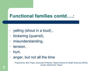Functional and dysfunctional families | PPT