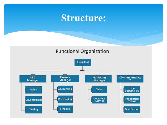Functional and line staff organization Presentationh.pptx | Business ...