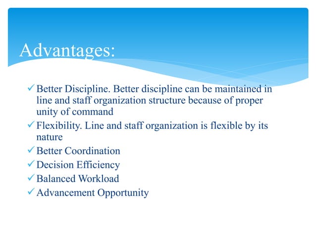 Functional and line staff organization Presentationh.pptx | Business ...