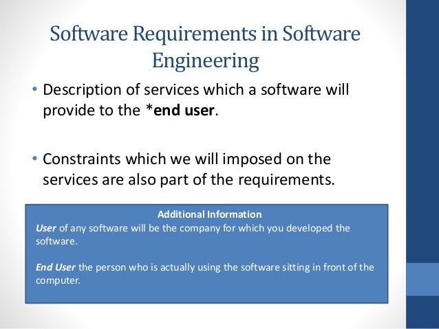 Functional and non functional requirement in Software Engineering