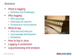 Functional and non functional application logging | PPTX