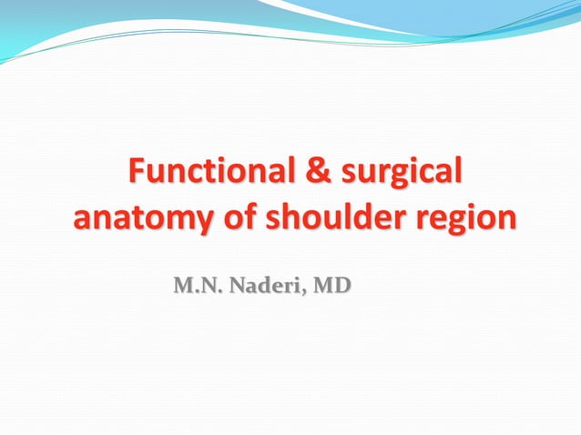 Functional and surgical anatomy of shoulder region | PPT