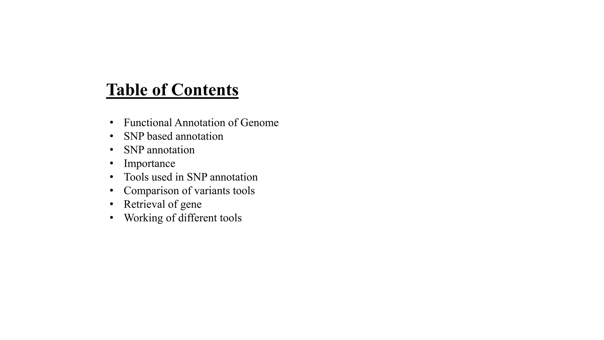 Functional Annotation Of Genome Pptx