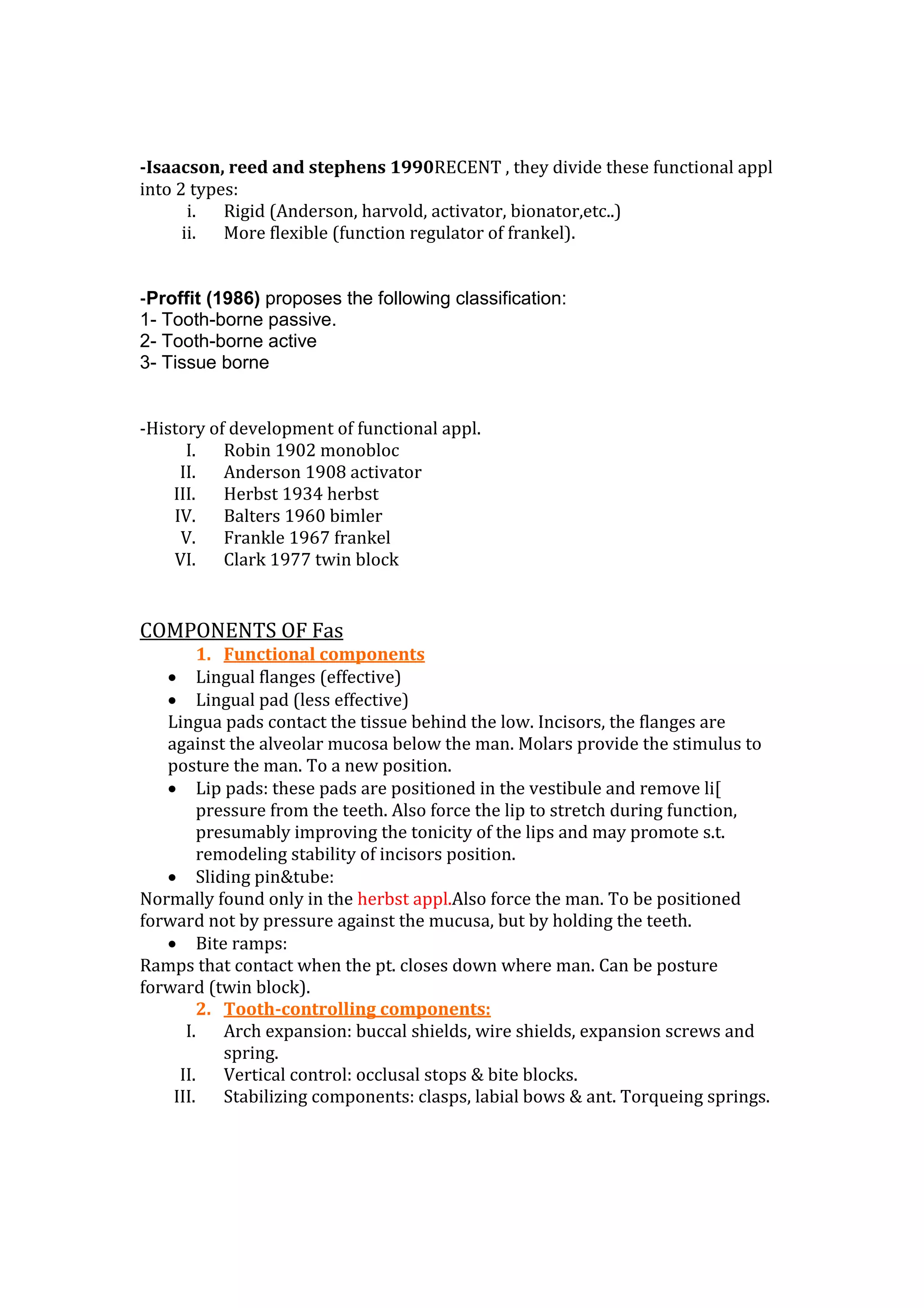 Functional appliances | PDF