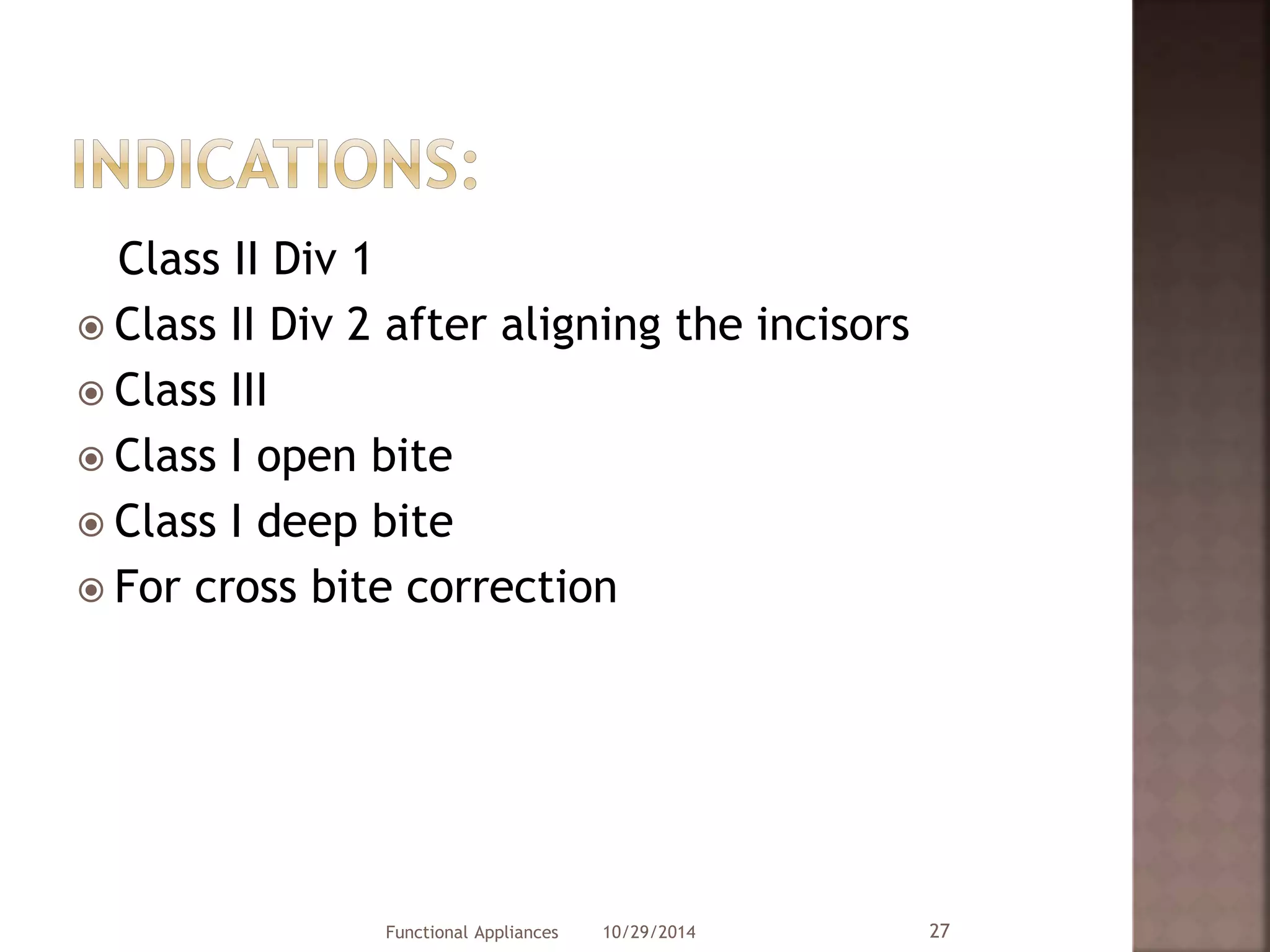 Functional appliances | PPTX