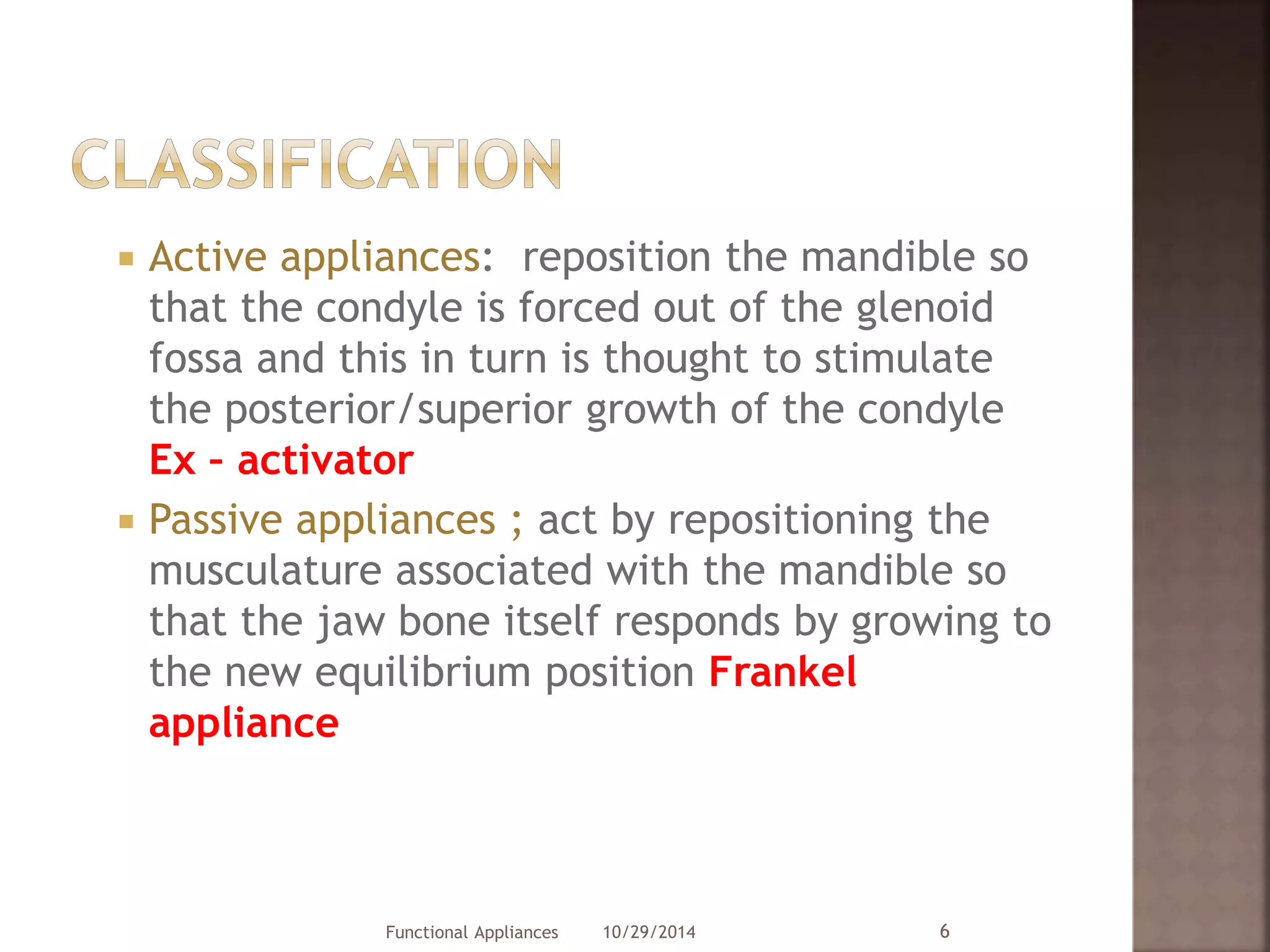 Functional appliances | PPTX