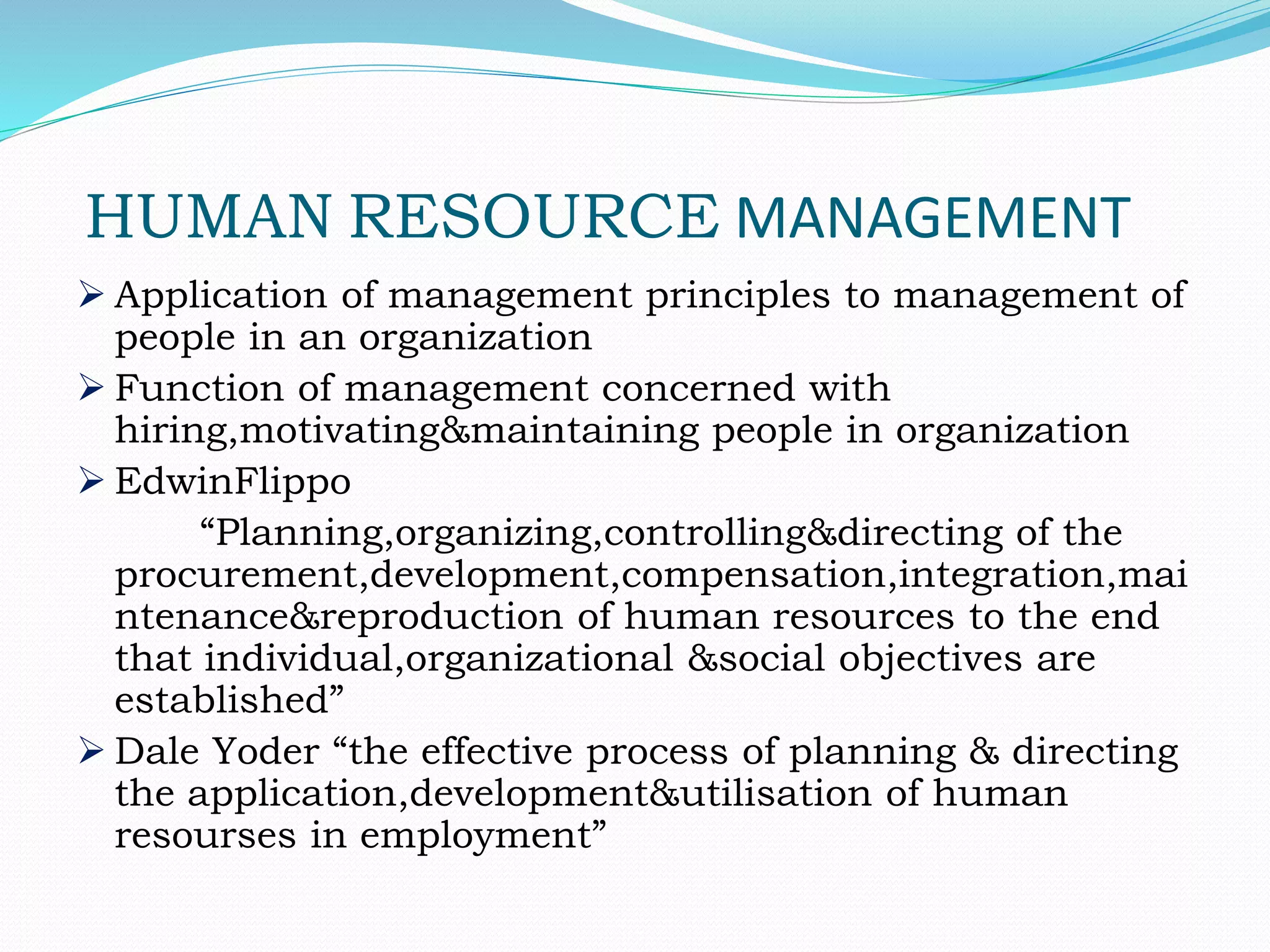 Functional application of management | PPTX