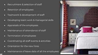 Classifying Functional Areas of the Hotel | PPTX