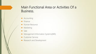 Functional areas of a business | PPTX | Business | Business and Finance