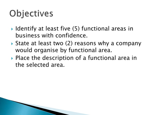 Functional areas of a business 2 | PPT