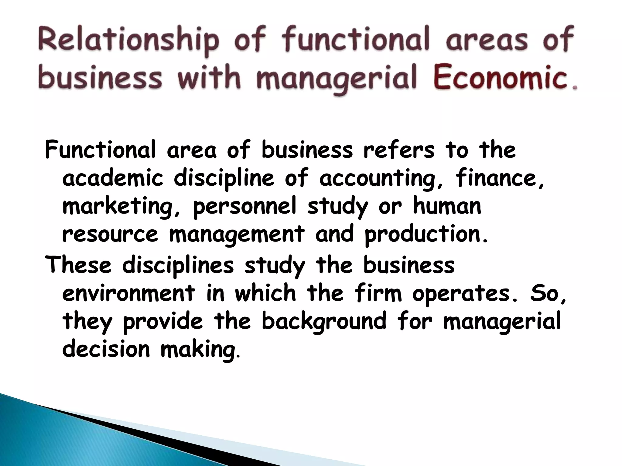 Functional areas of business | PPTX