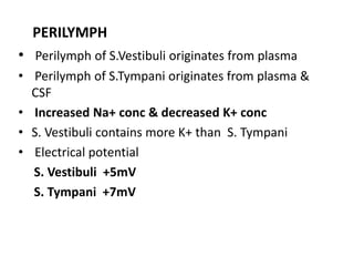 Functional aspects of cochlea | PPT